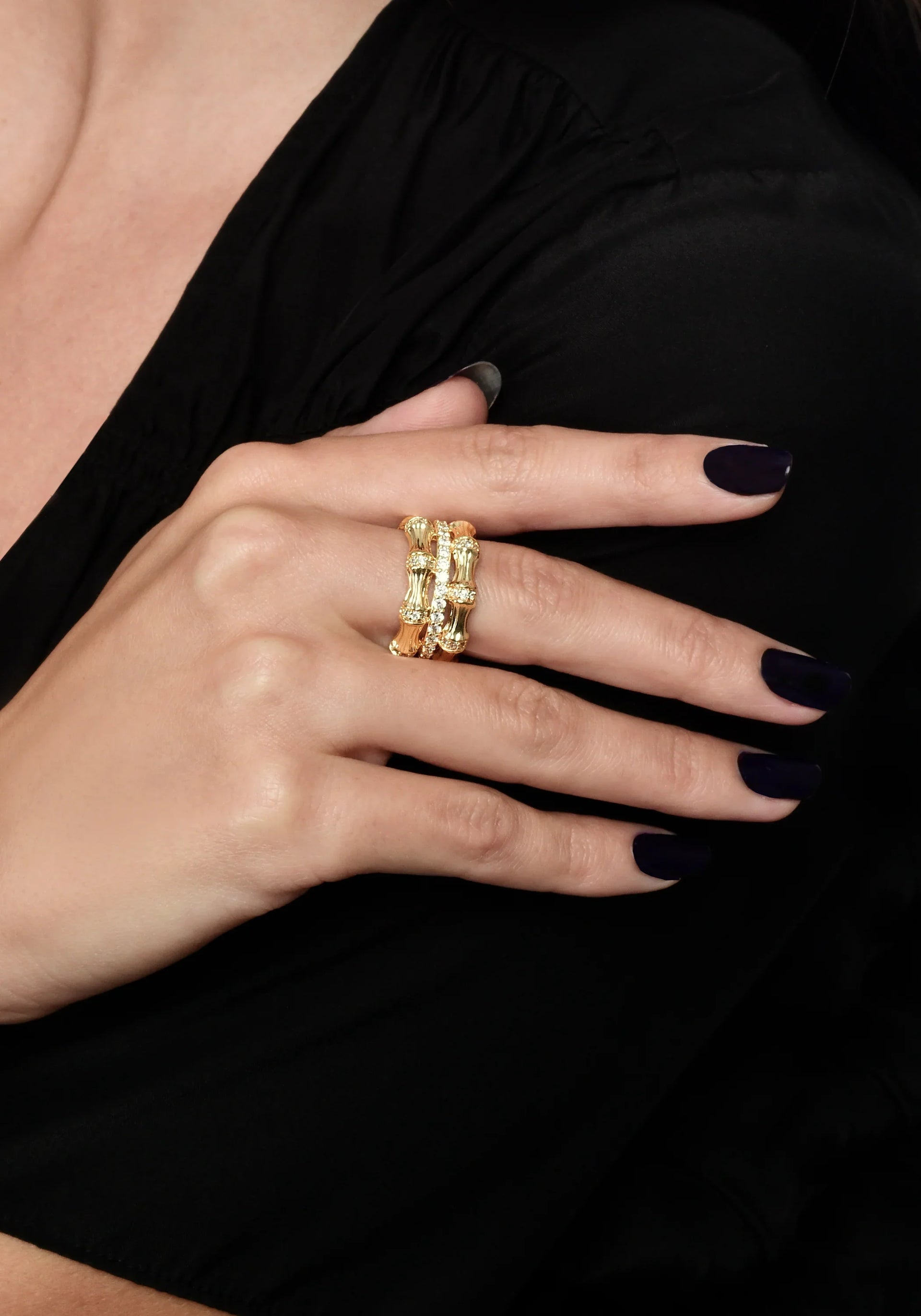 Bamboo Stack Ring – Anabel Aram