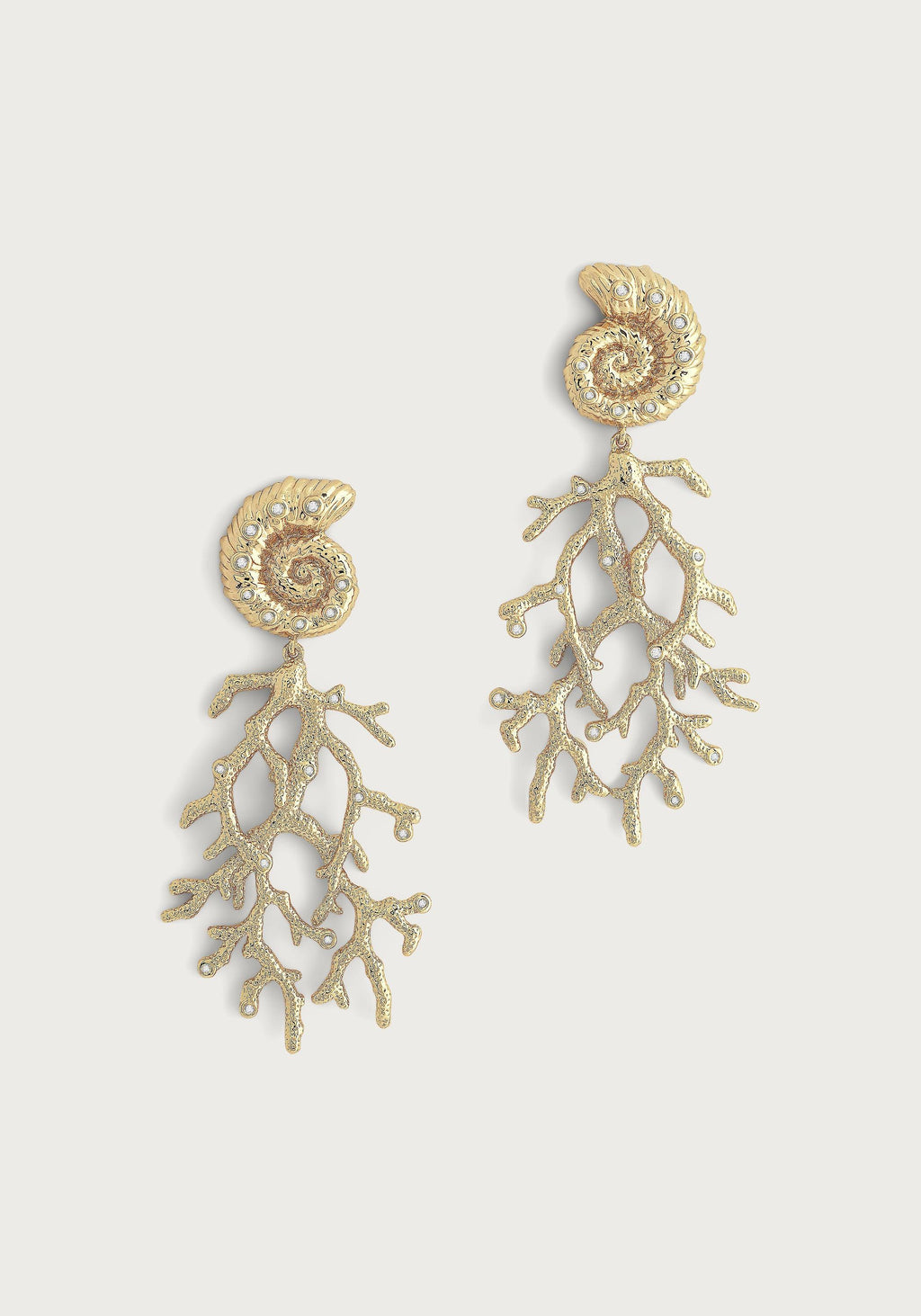 Shell With Coral Drop Earrings – Anabel Aram