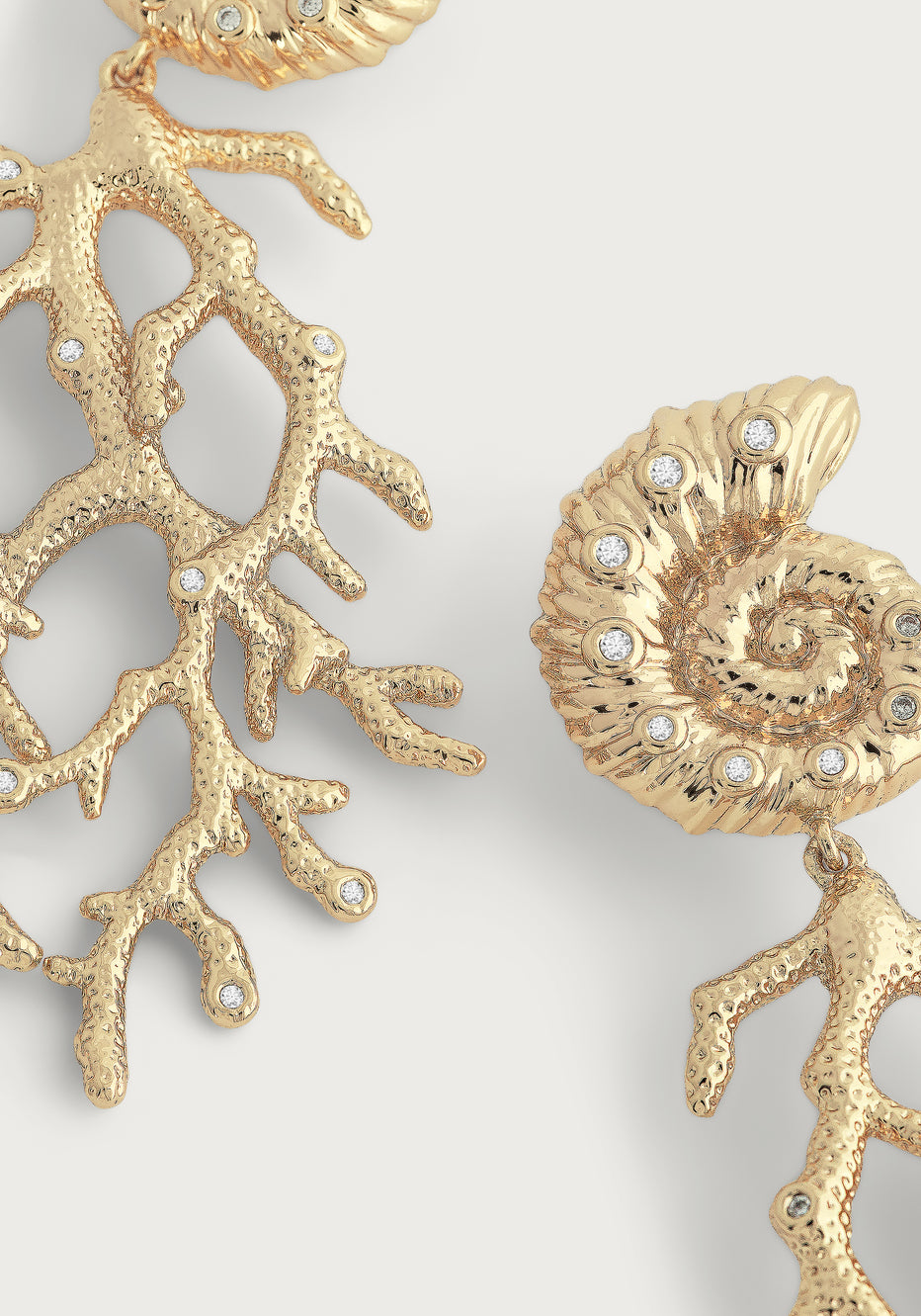 Shell With Coral Drop Earrings – Anabel Aram